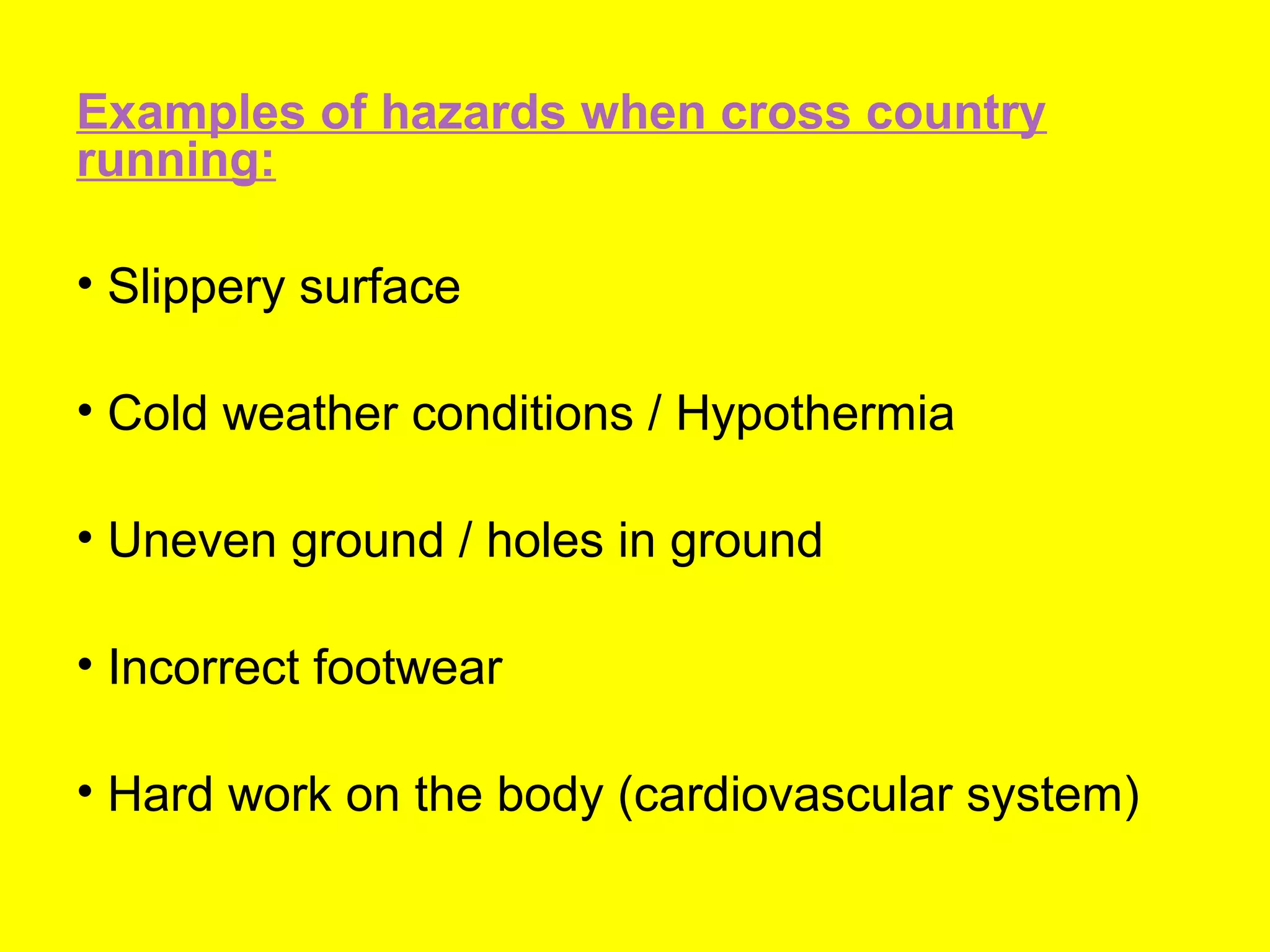 Sports and potential hazards | PPT