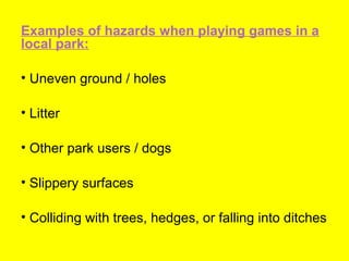 Sports and potential hazards | PPT