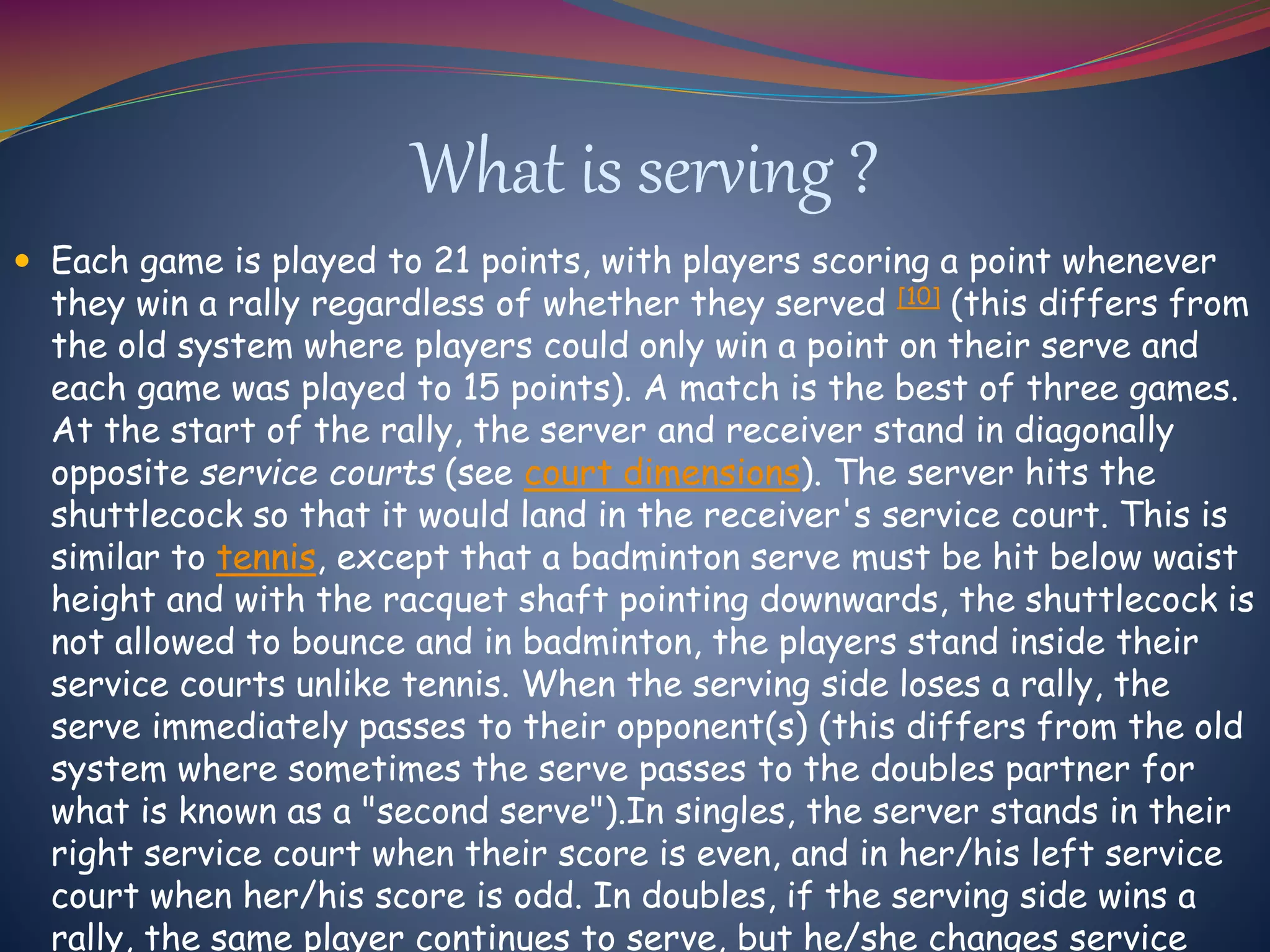 Sports assignment | PPTX | Badminton | Sports