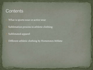 Sports athletic clothing | PPTX