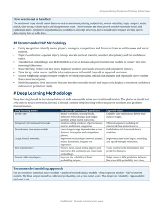 Sports Betting AI Prediction Platform WhitePaper Revised | PDF