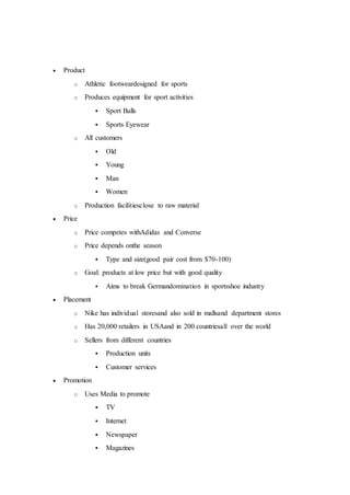 Sports brand marketing plan | DOCX