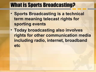 Intro to Sports broadcasting | PPT