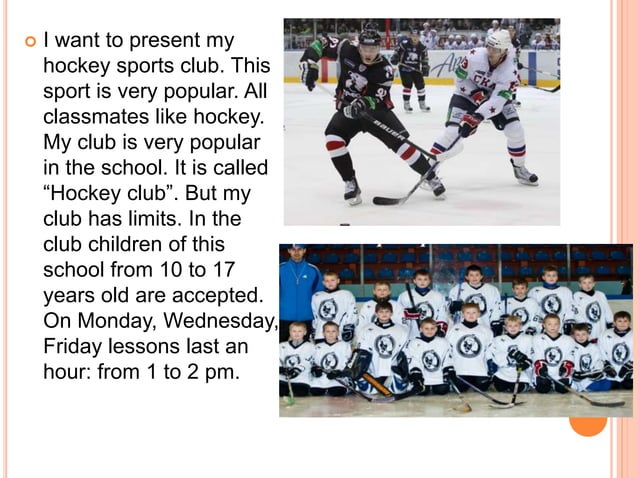 Sports club project | PPTX