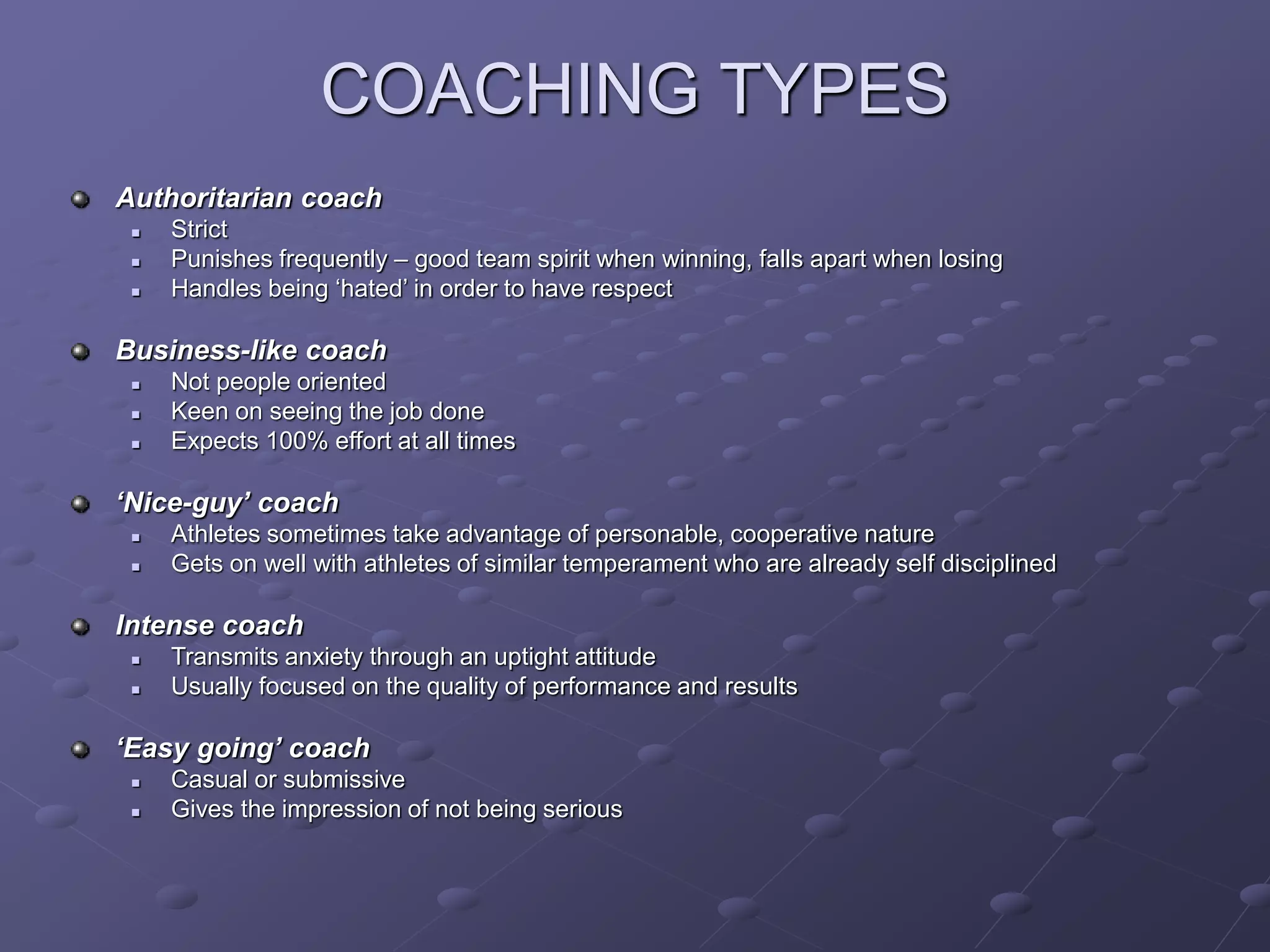 Sports coaching | PPT