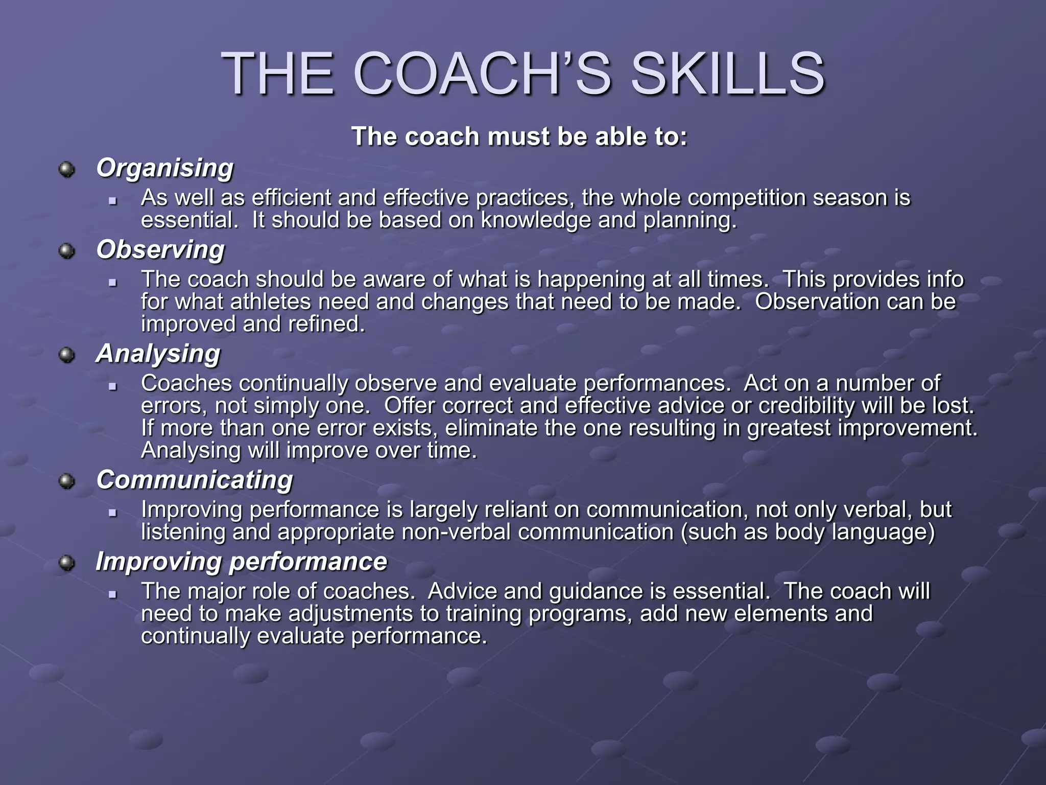 Sports coaching | PPT