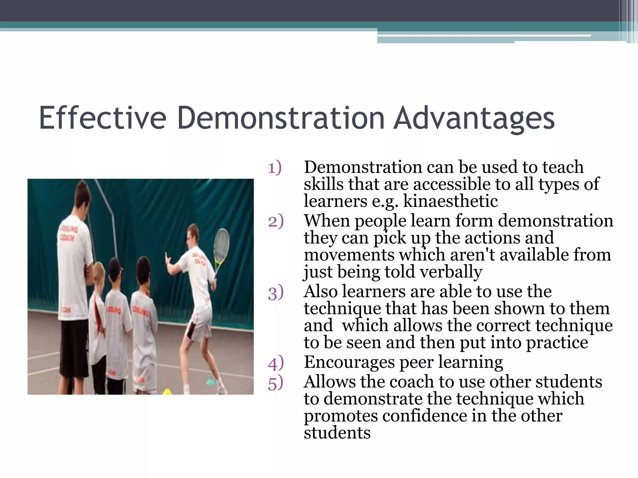 Efffective Demonstration - Sports Coaching | PPTX