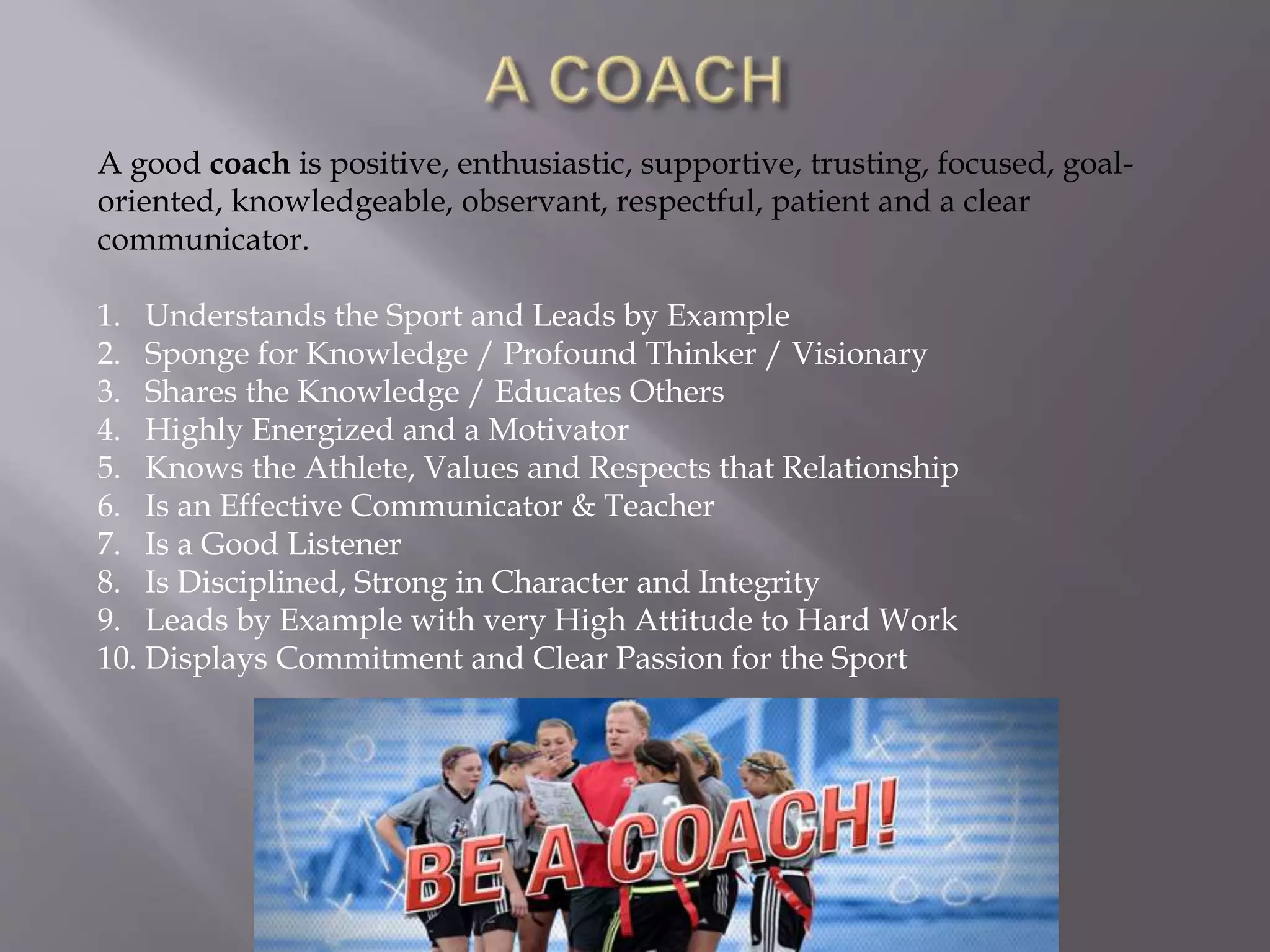 Sports Coaching philosophy | PPTX