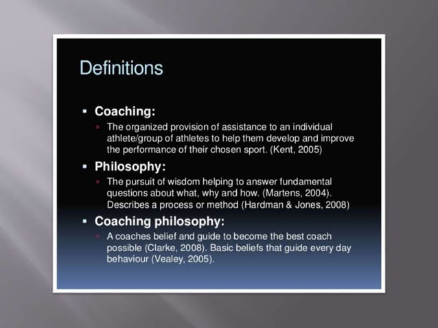 Sports Coaching philosophy | PPTX | Soccer | Sports