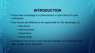 Home Team Advantage | PPTX