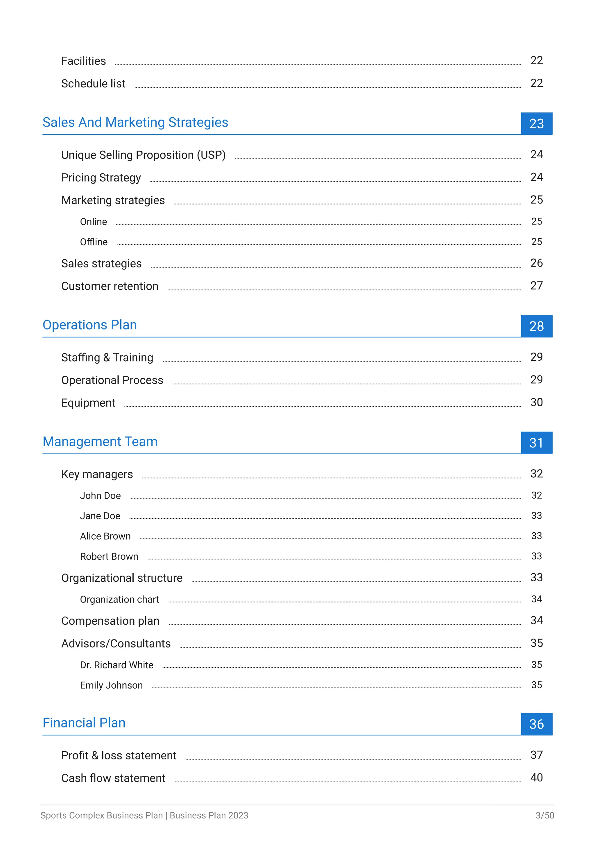 Sports Complex Business Plan Example . | PDF