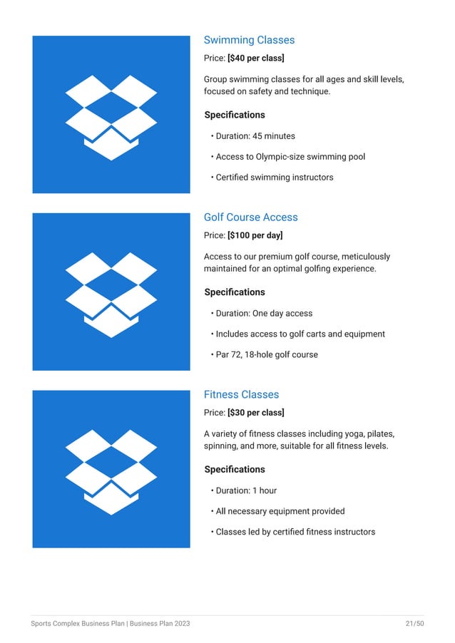 Sports Complex Business Plan Example . | PDF