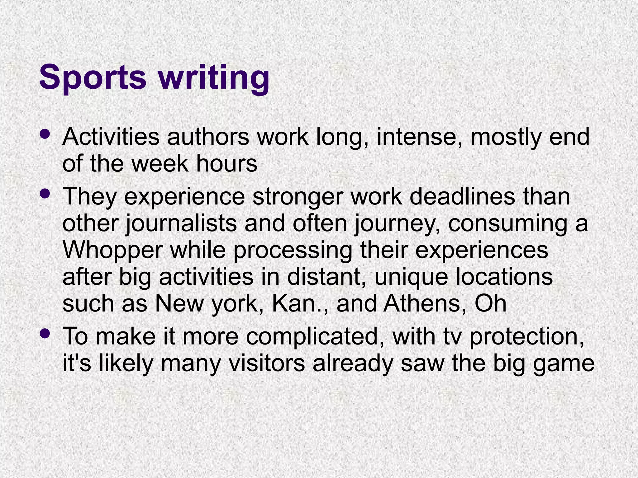 Sports content writing tips by hemal jhaveri | PPT