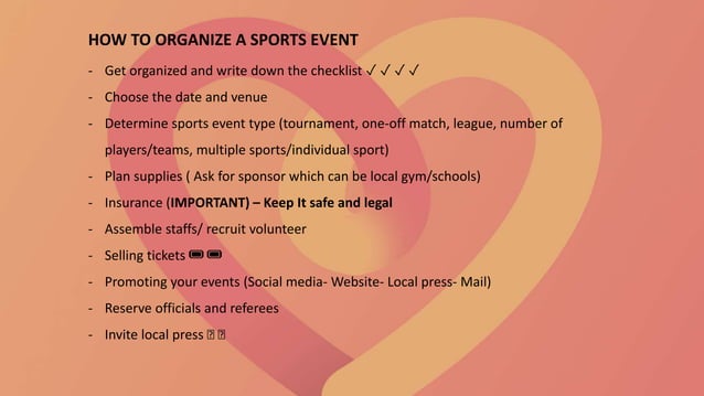 Sports events fundraising | PPT