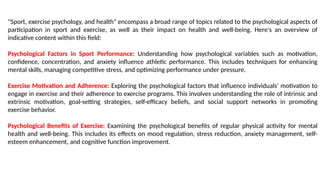 Sports, Exercise Psychology and Health.pptx