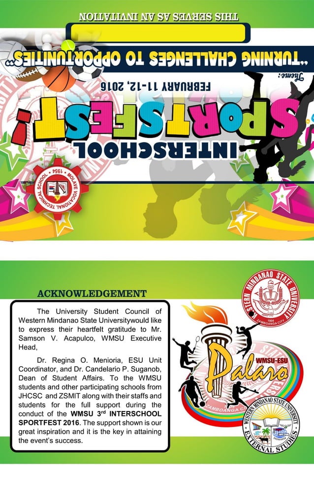 WMSU Sportsfest 2016 | PDF