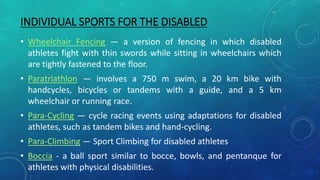 Sports for disabled | PPTX