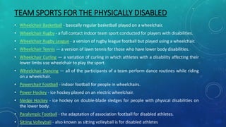 Sports for disabled | PPTX