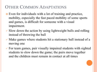 Sports for visually impaired | PPTX