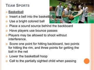 Sports for visually impaired | PPTX