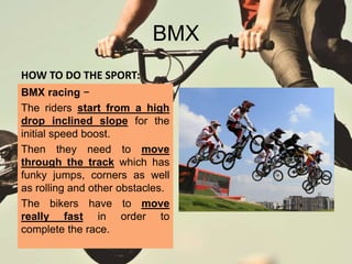 Sports information sheet bmx | PPTX | Cycling | Sports