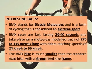 Sports information sheet bmx | PPTX | Cycling | Sports