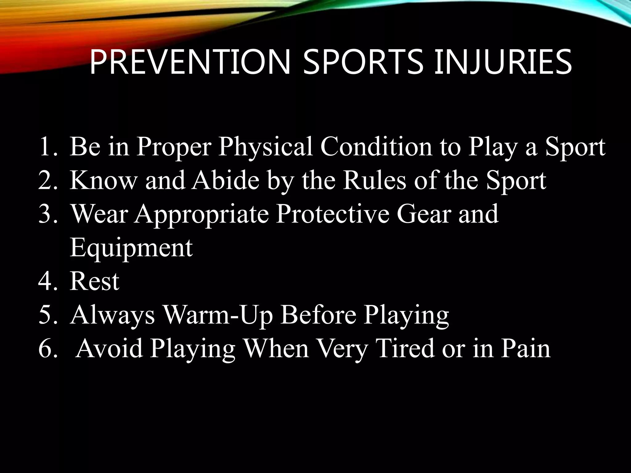 sports injuries.ppt | First Aid | Injuries