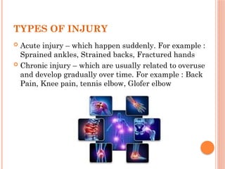 Sports Injuries and Prevention of Sports Injuries | PPTX