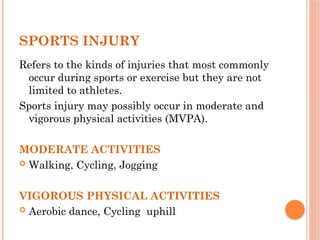 Sports Injuries and Prevention of Sports Injuries | PPTX