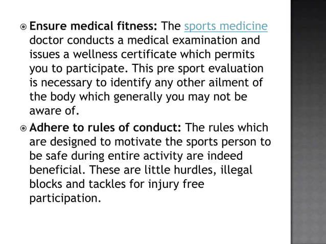 Sports Injuries Best Ways To Prevent Them Ppt