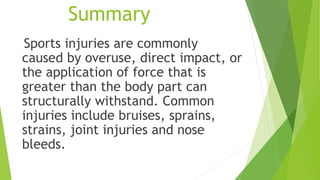 Sports injuries | PPTX