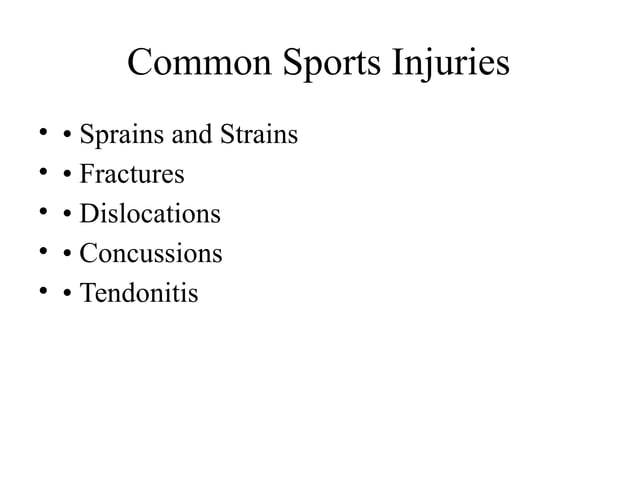 Sports Injuries rehabilitation Presentation | PPTX