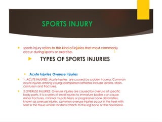 SPORTS INJURY by Diwakar Kashyap Sir | PPTX