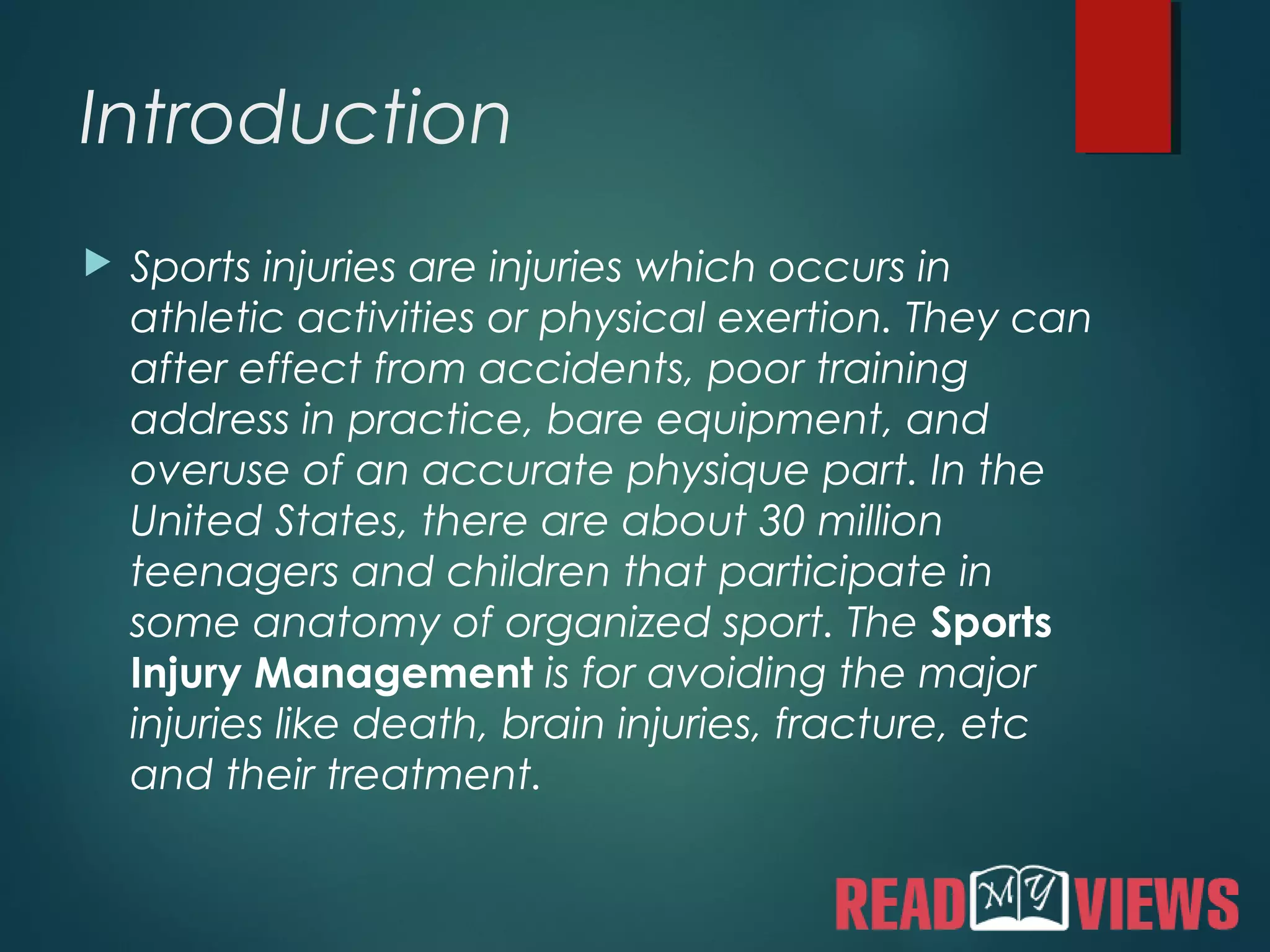 Sports injury management | PPT