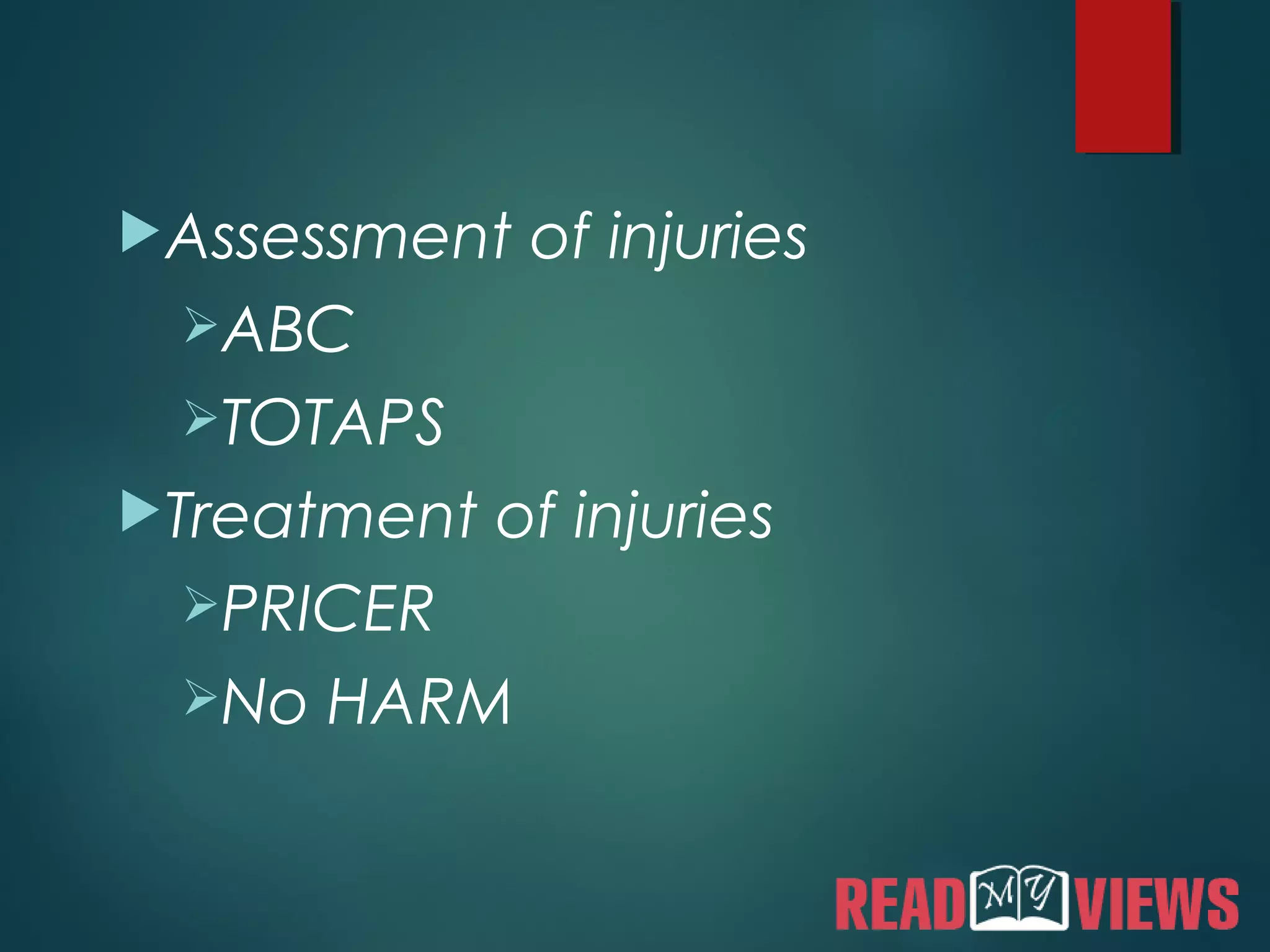 Sports injury management | PPT