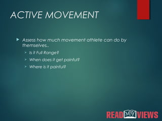 Sports injury management | PPT