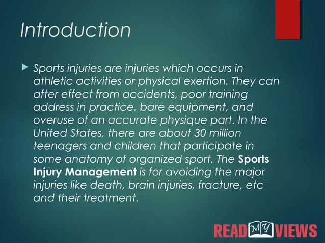 Sports injury management | PPT | First Aid | Injuries