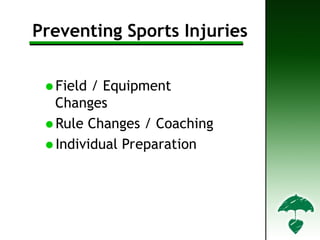 SportsInjuryPrevention. physical education | PPT
