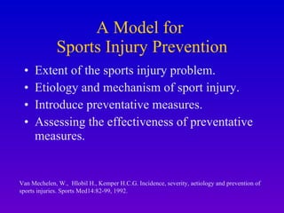 Sports Injury Prevention A F | PPT