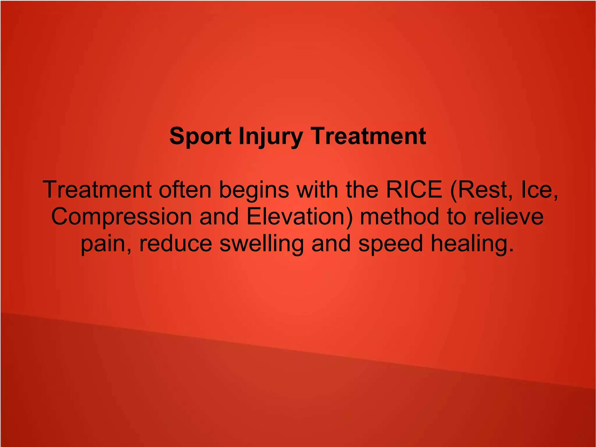 Sports injury prevention tips & treatment | PPT