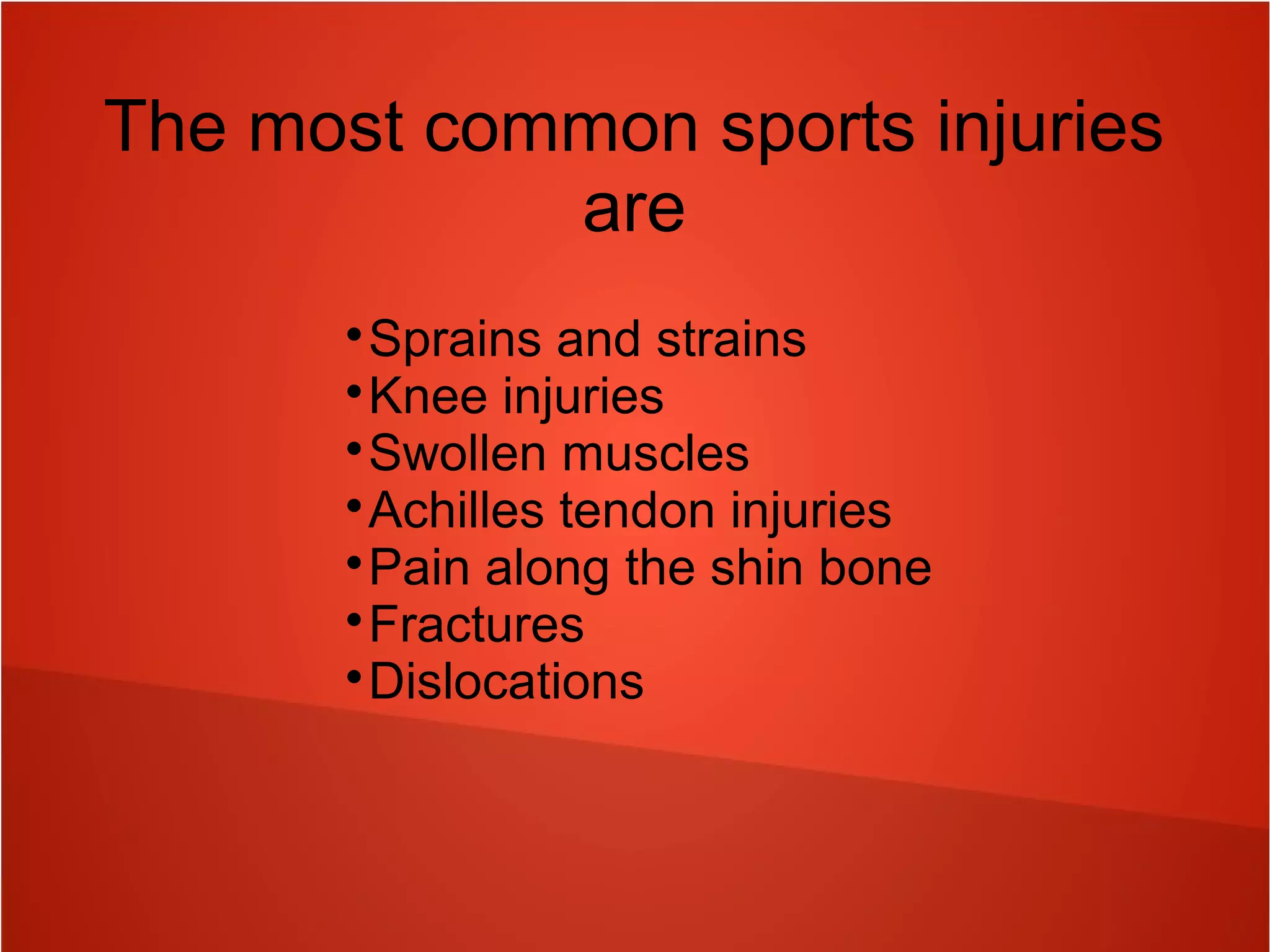 Sports injury prevention tips & treatment | PPT