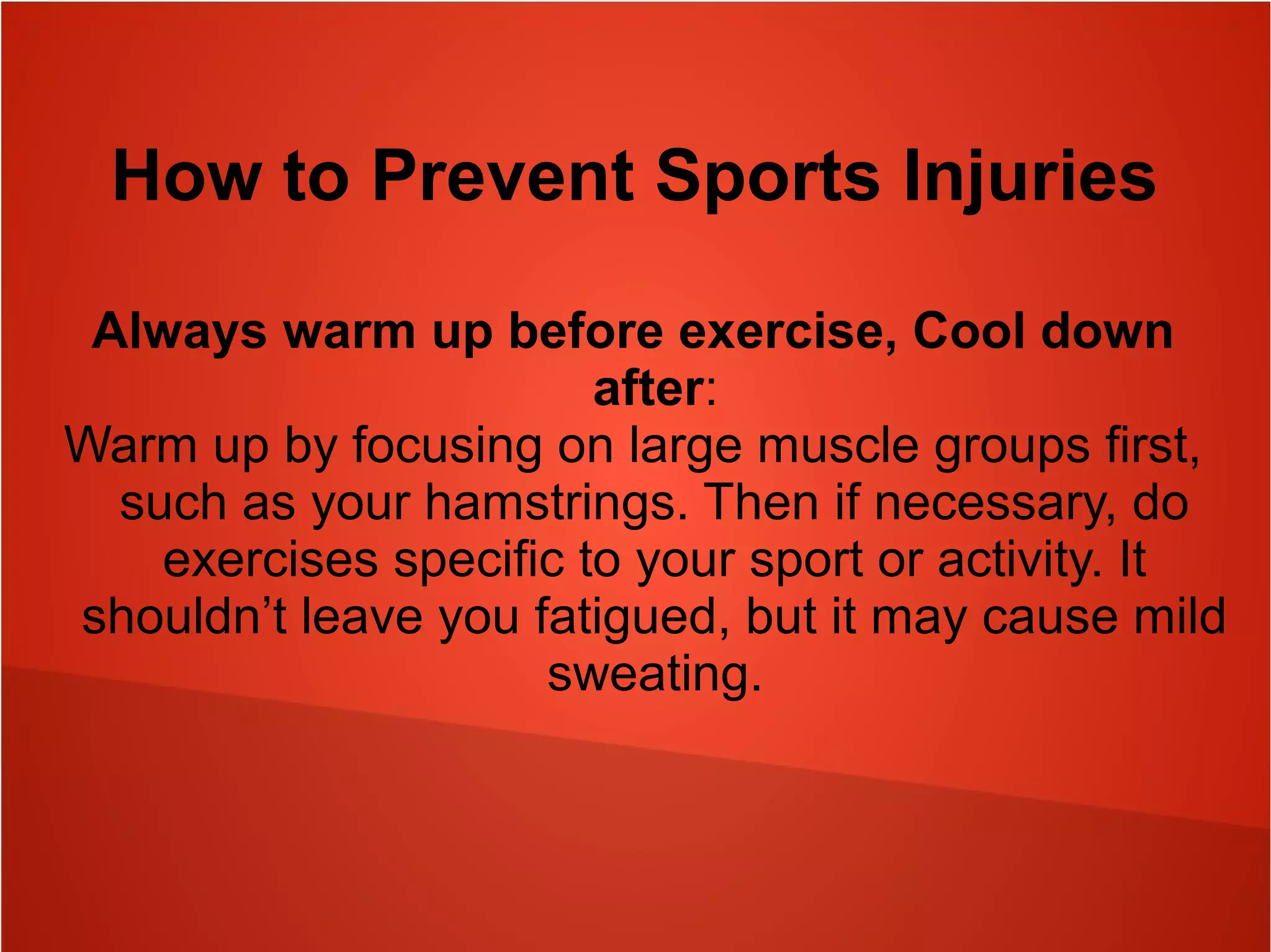 Sports injury prevention tips & treatment | PPT