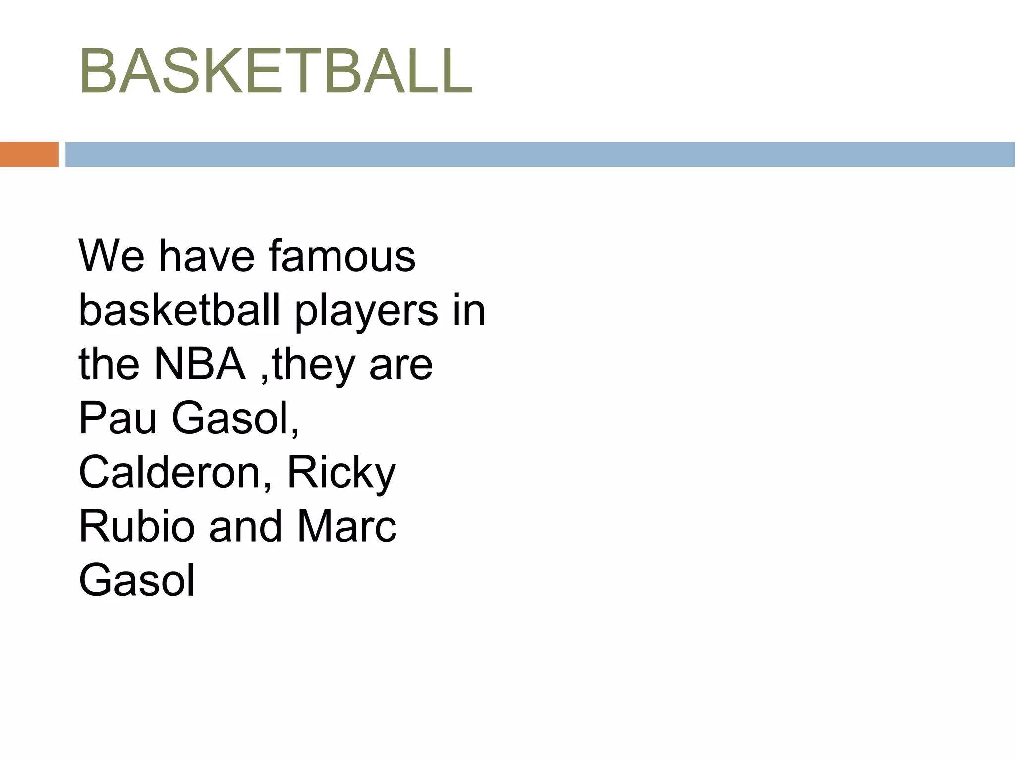 Sports in spain | PPT