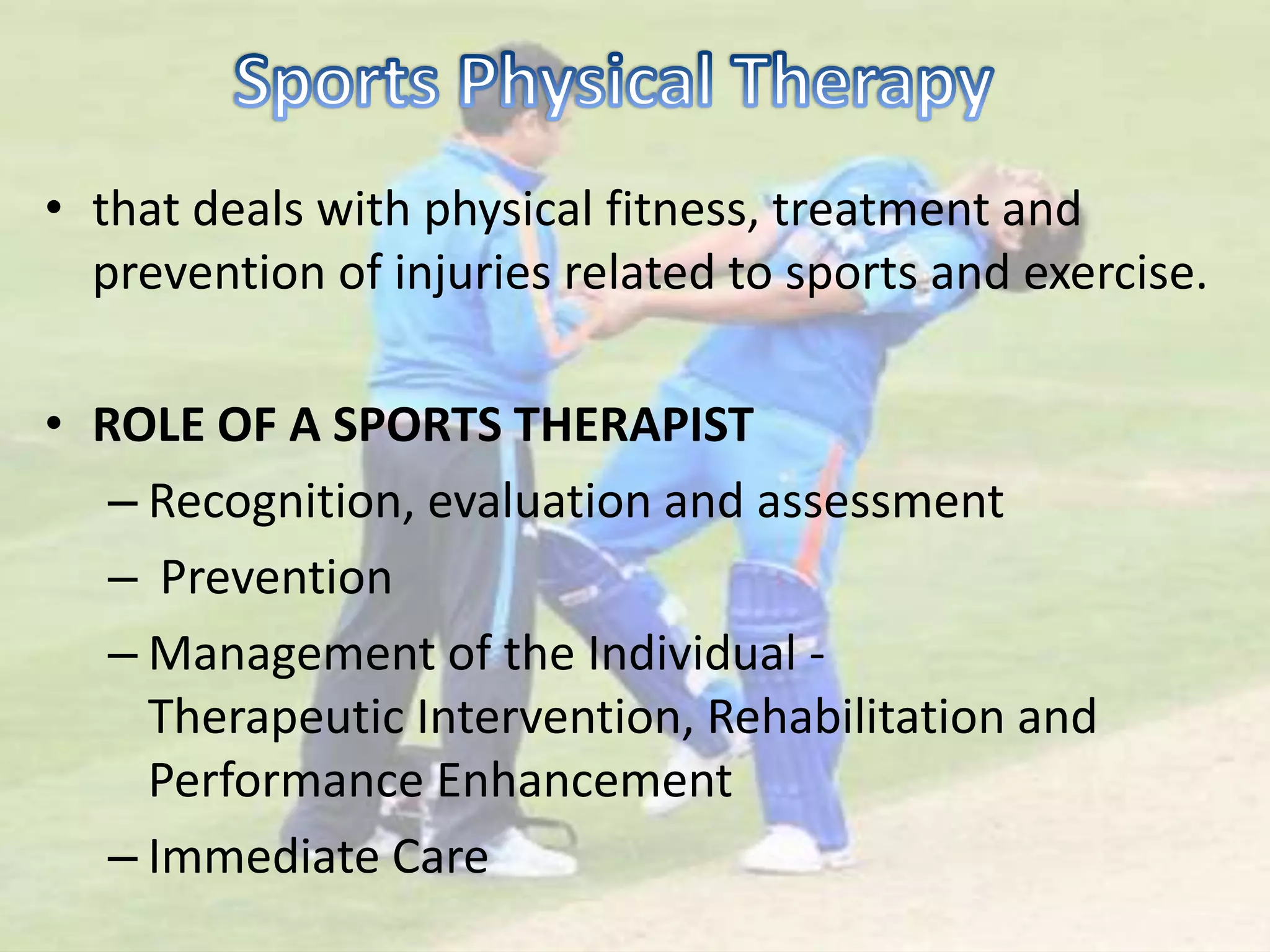 Introduction to Sports Physical Therapy | PPTX