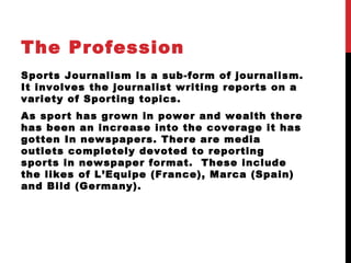 Sports journalism | PPT