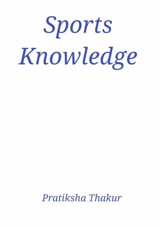 Sports Knowledge | PDF