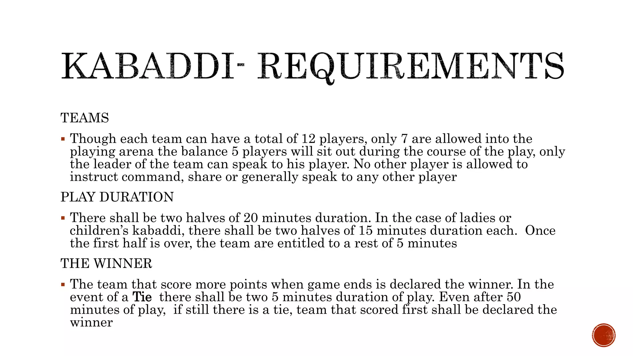 Kabaddi | PPTX