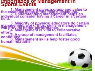 Sports manageme(1) | PPT