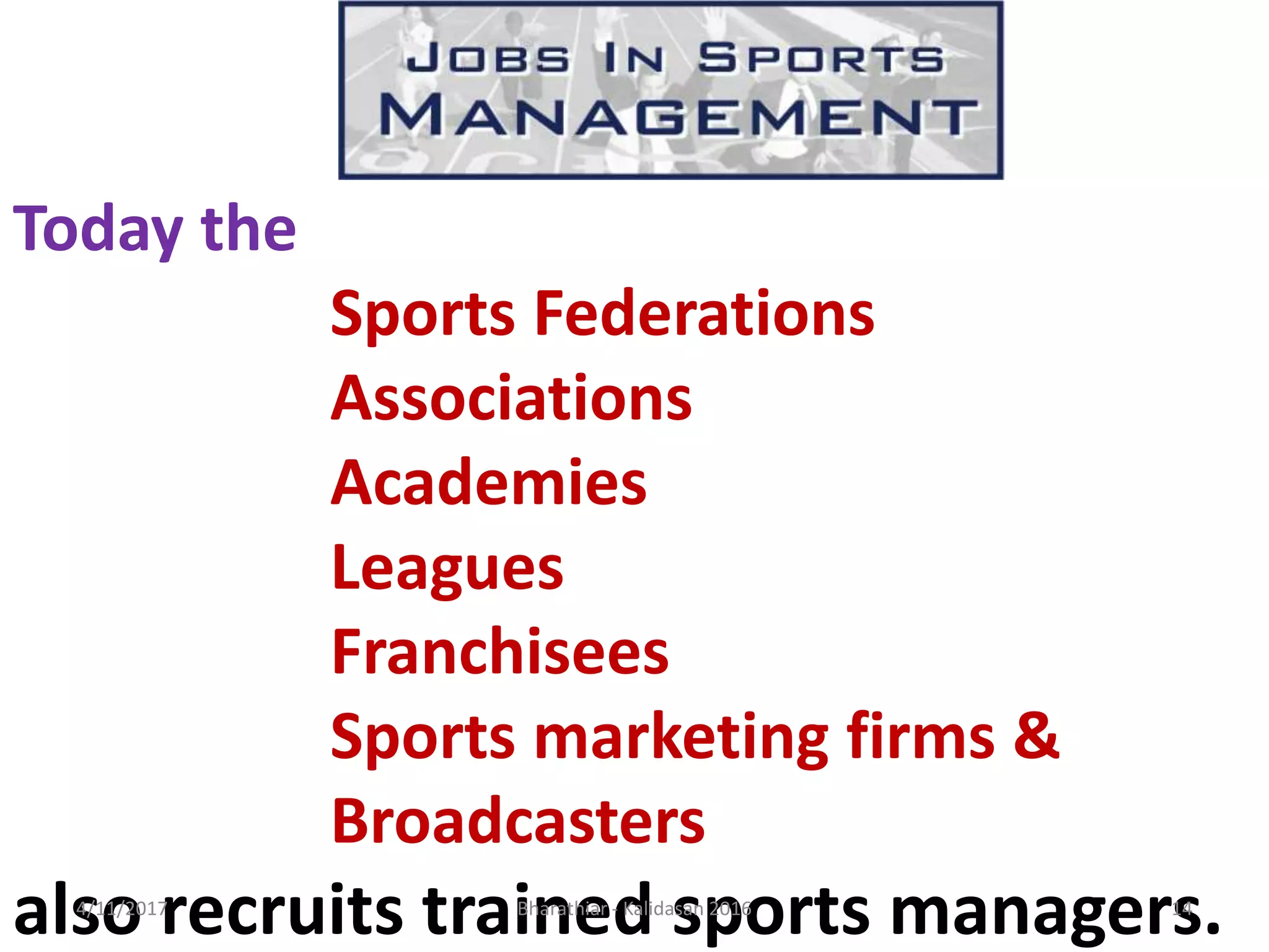Sports management in india | PPTX