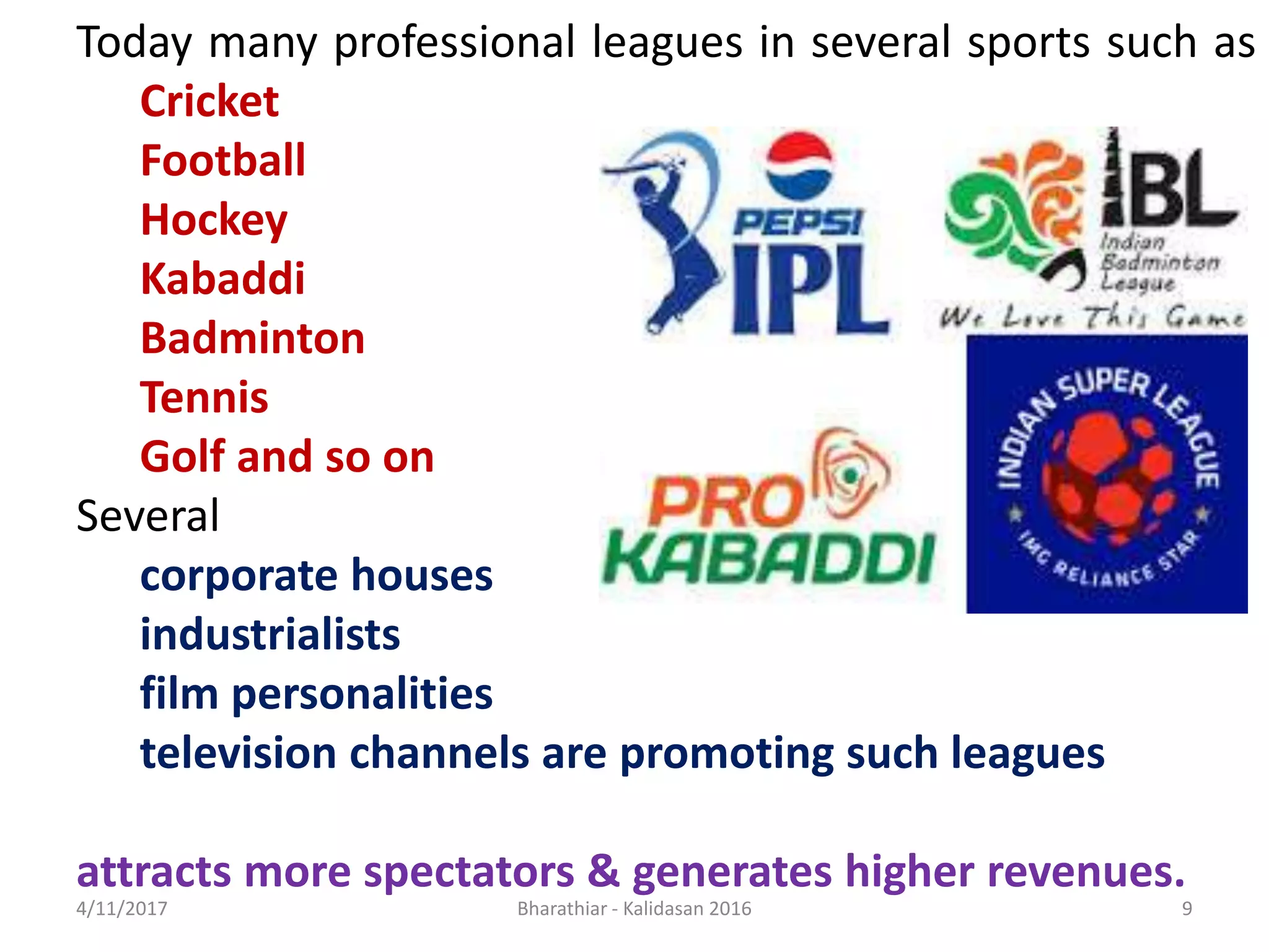 Sports management in india | PPTX